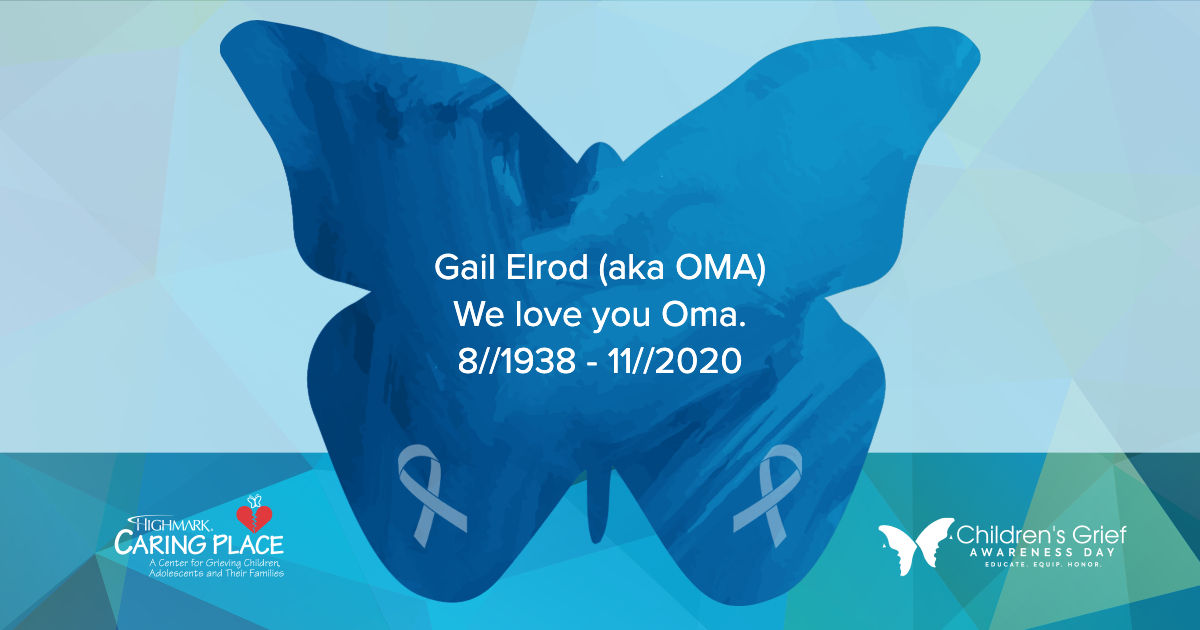 Butterfly dedicated to Gail Elrod (aka OMA) - Illuminating HOPE