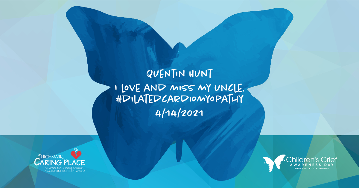 Butterfly dedicated to Quentin Hunt - Illuminating HOPE