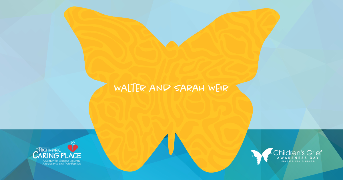 Butterfly dedicated to Walter and Sarah Weir - Illuminating HOPE