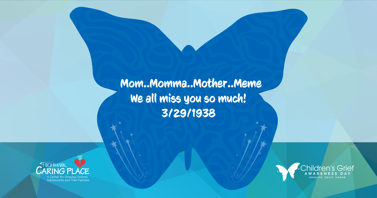 Butterfly dedicated to Mom..Momma..Mother..Meme - Illuminating HOPE