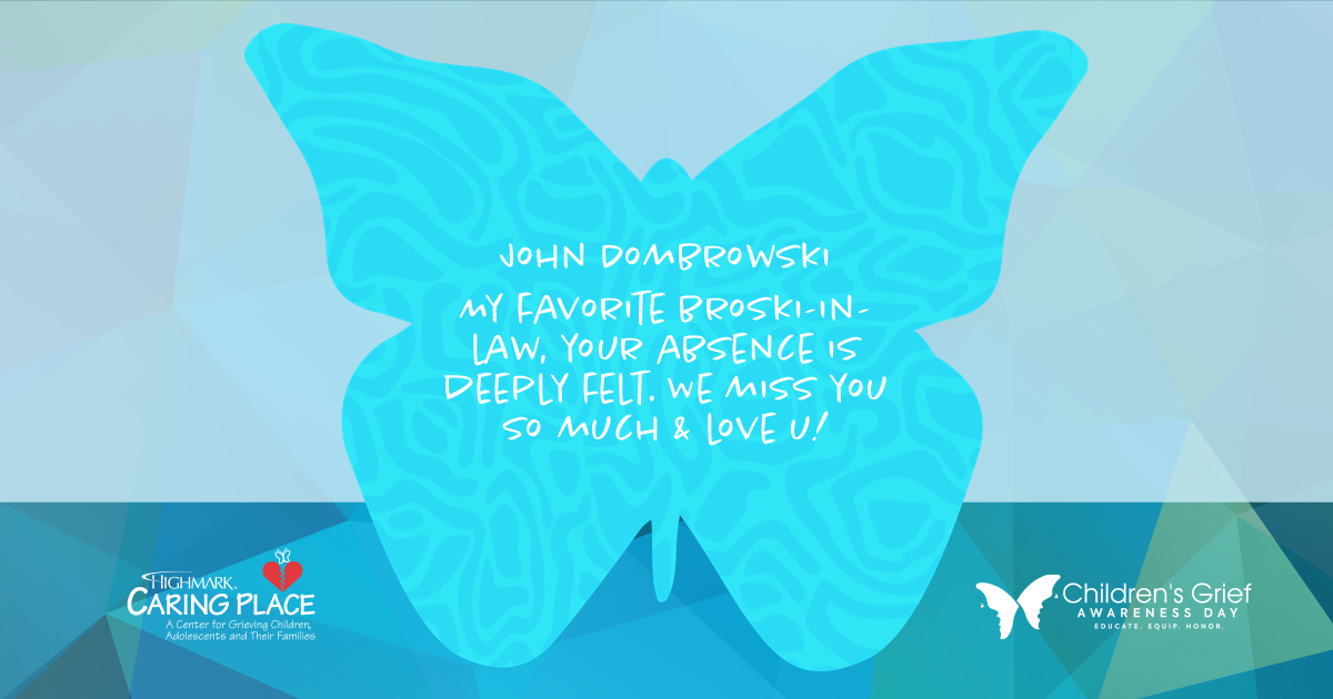 Butterfly dedicated to John Dombrowski - Illuminating HOPE