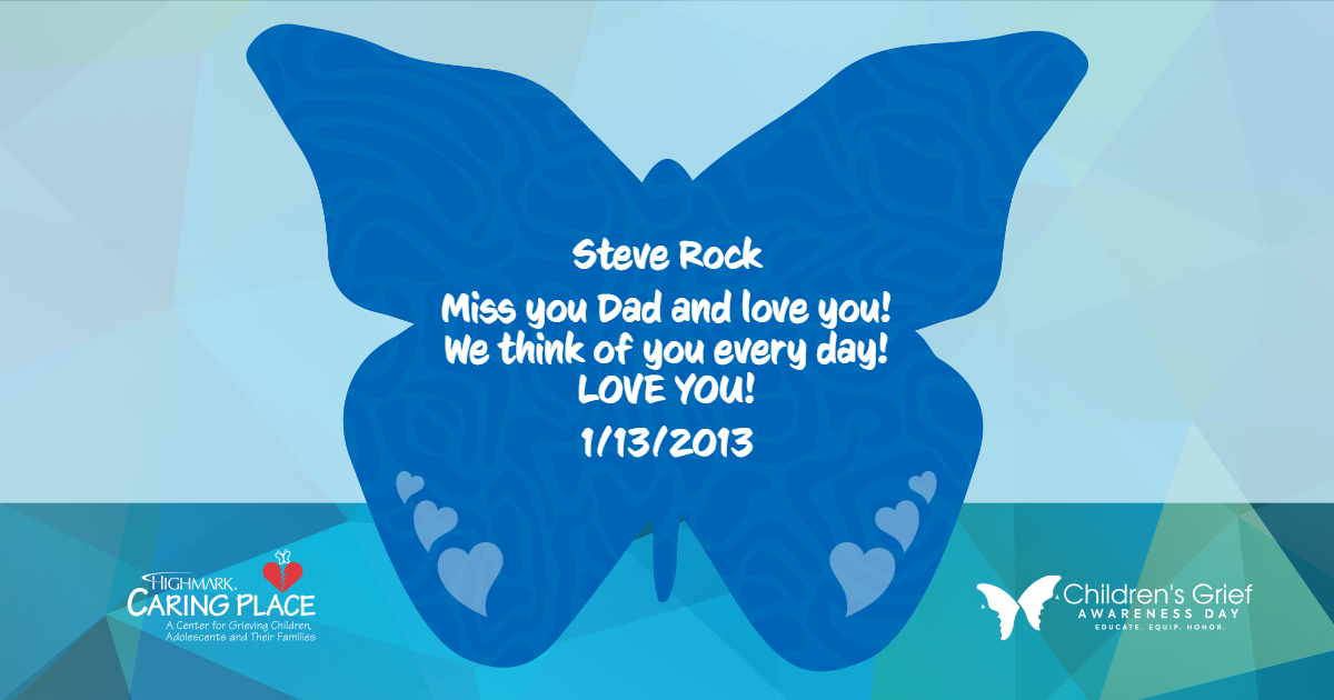 Butterfly dedicated to Steve Rock - Illuminating HOPE