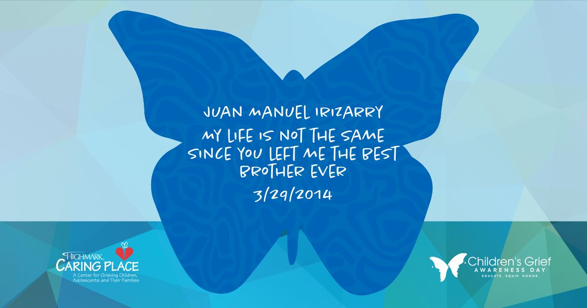 Butterfly dedicated to Juan Manuel Irizarry - Illuminating HOPE
