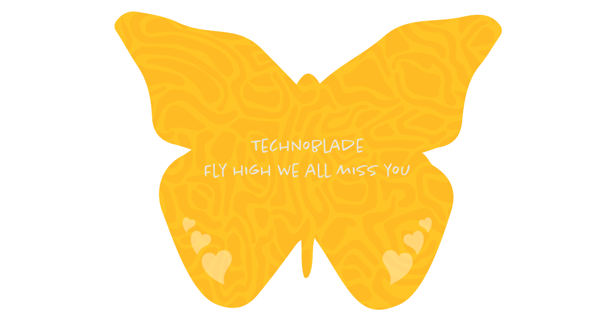 Butterfly dedicated to Technoblade - Illuminating HOPE