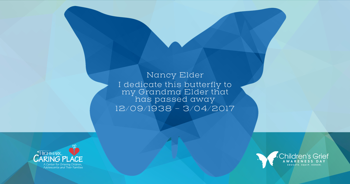 Butterfly dedicated to Nancy Elder - Illuminating HOPE