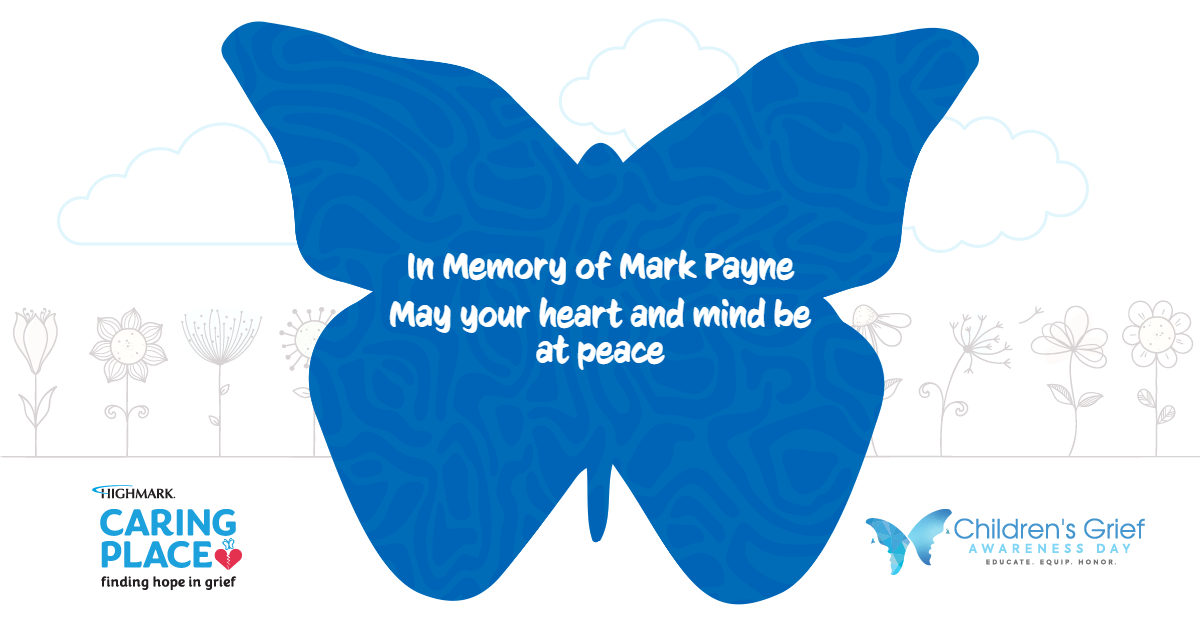 Butterfly dedicated to In Memory of Mark Payne - Illuminating HOPE