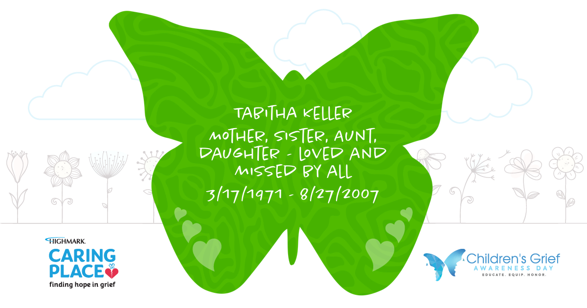 Butterfly dedicated to Tabitha Keller - Illuminating HOPE
