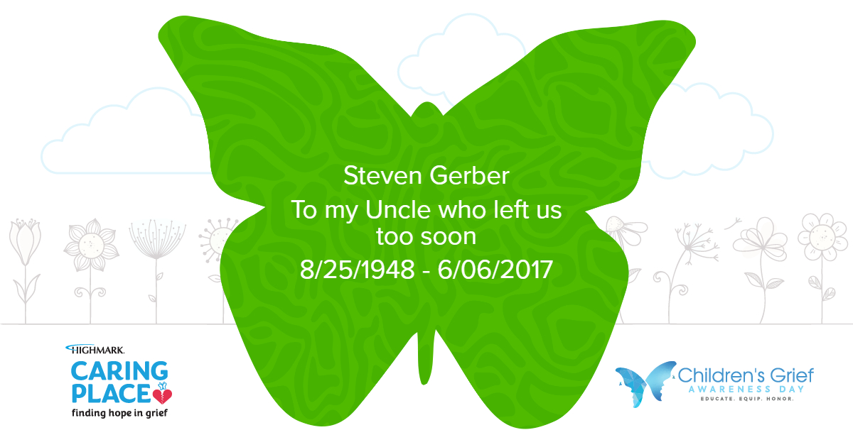 Butterfly dedicated to Steven Gerber - Illuminating HOPE