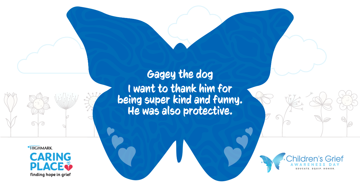 Butterfly dedicated to Gagey the dog - Illuminating HOPE