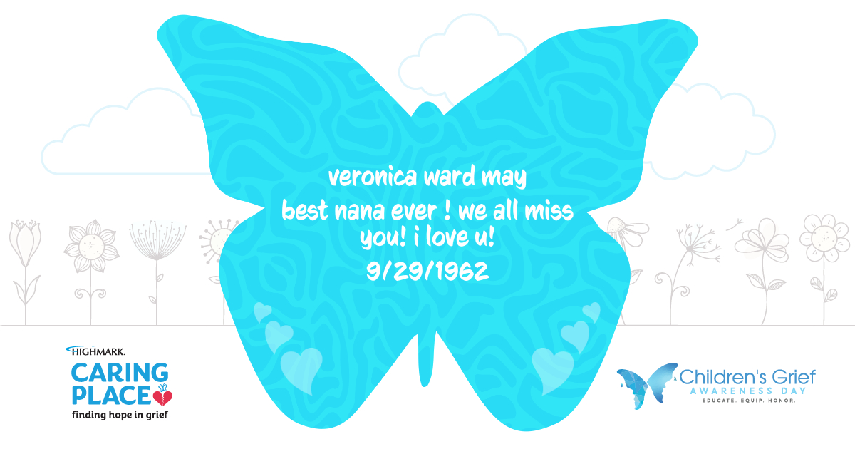 Butterfly dedicated to veronica ward may - Illuminating HOPE