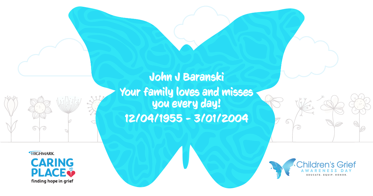 Butterfly dedicated to John J Baranski - Illuminating HOPE