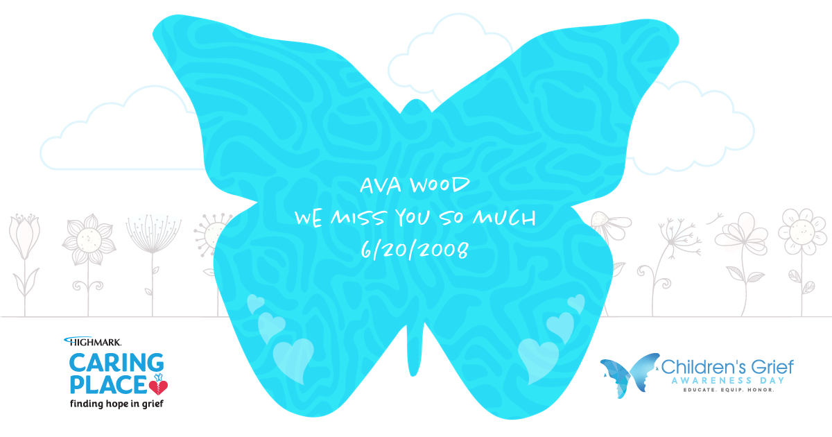 Butterfly dedicated to Ava wood - Illuminating HOPE