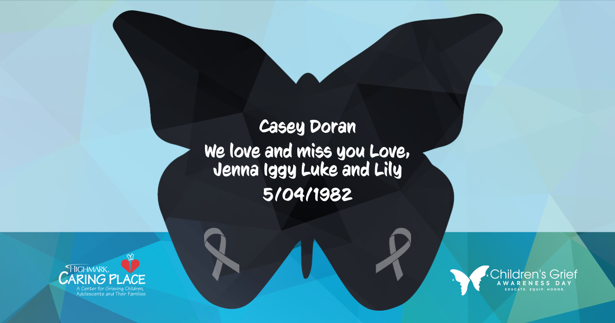 Butterfly dedicated to Casey Doran - Illuminating HOPE