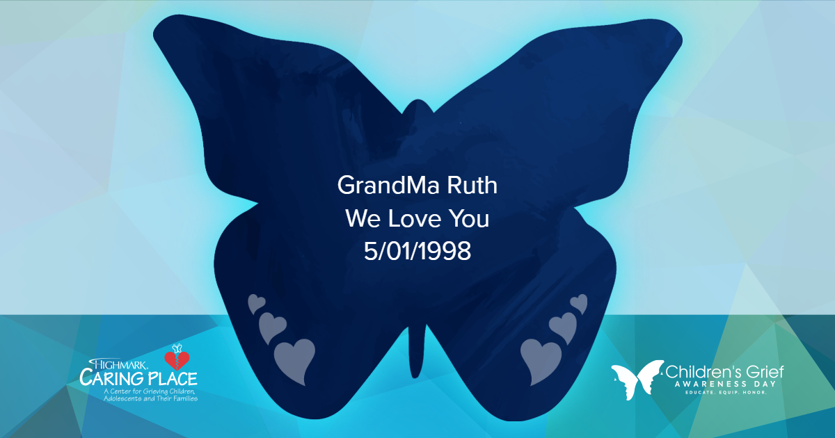 Butterfly dedicated to GrandMa Ruth - Illuminating HOPE