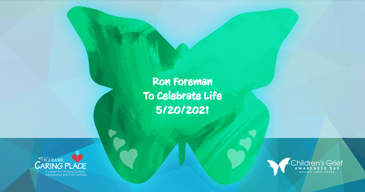 Butterfly dedicated to Ron Foreman - Illuminating HOPE