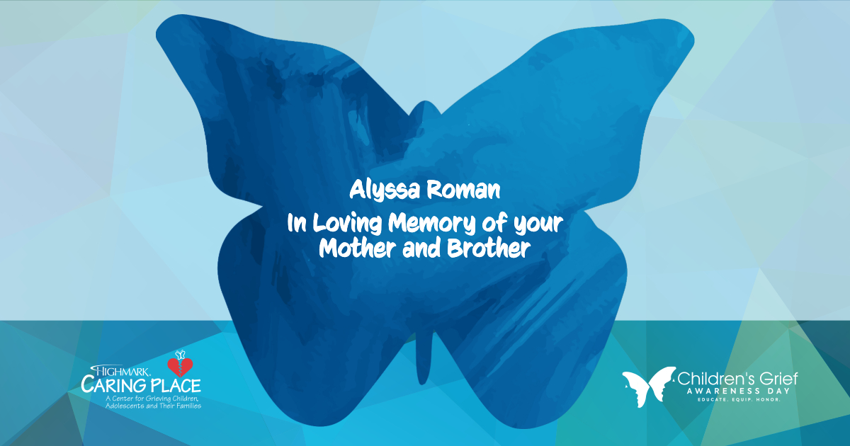 Butterfly dedicated to Alyssa Roman - Illuminating HOPE