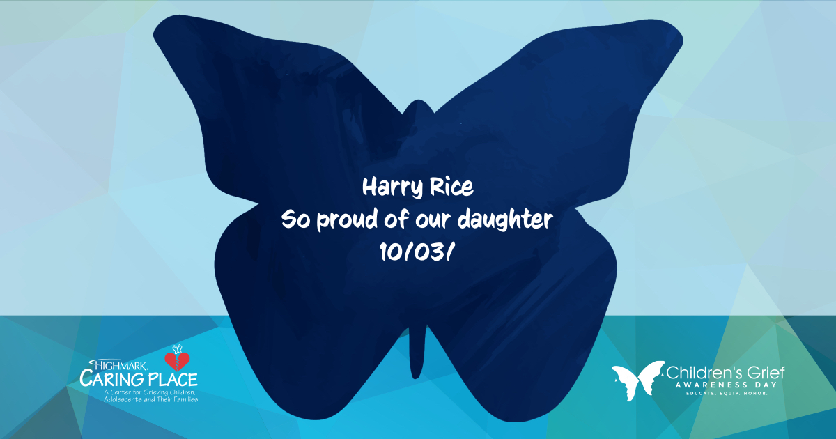 Butterfly dedicated to Harry Rice - Illuminating HOPE