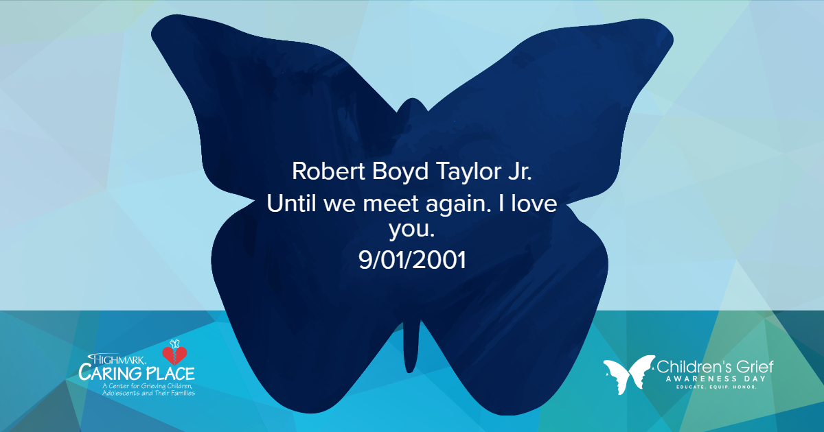 Butterfly dedicated to Robert Boyd Taylor Jr. - Illuminating HOPE