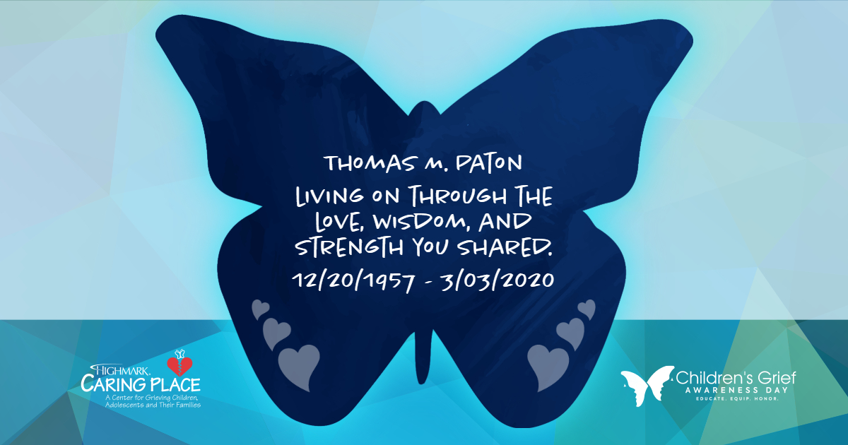 Butterfly dedicated to Thomas M. Paton - Illuminating HOPE