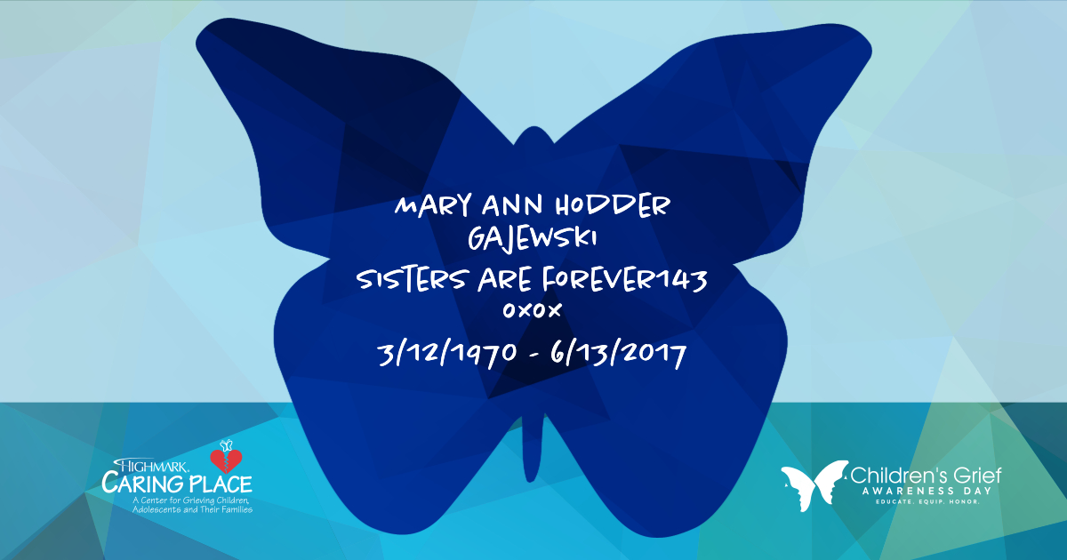 Butterfly dedicated to Mary Ann Hodder Gajewski - Illuminating HOPE