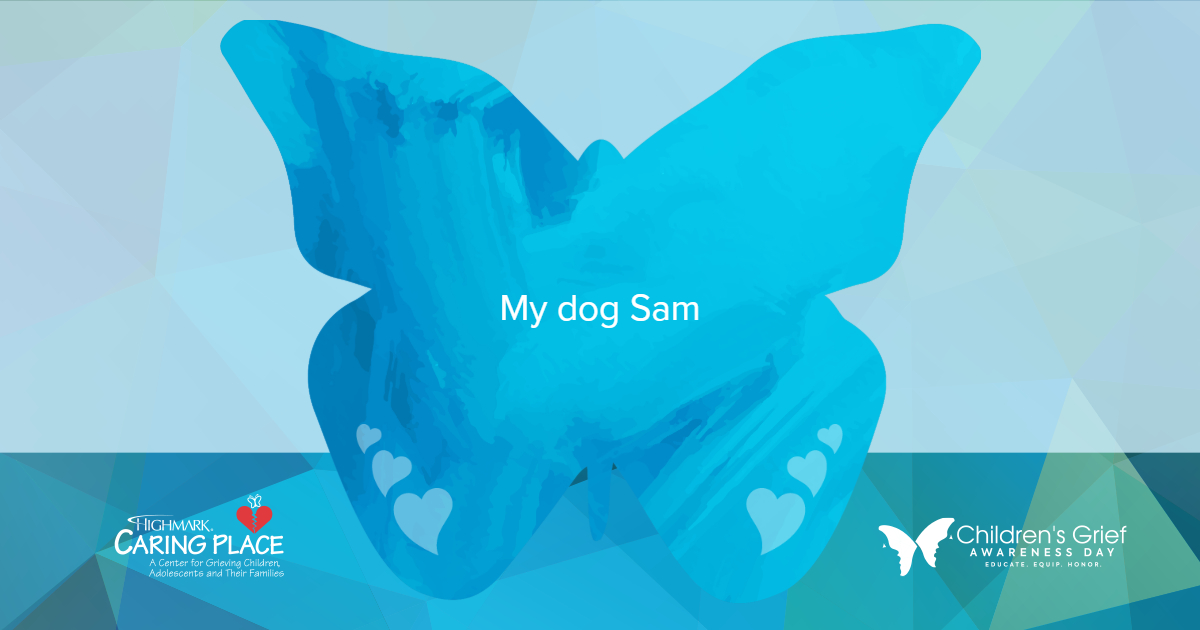 Butterfly dedicated to My dog Sam - Illuminating HOPE