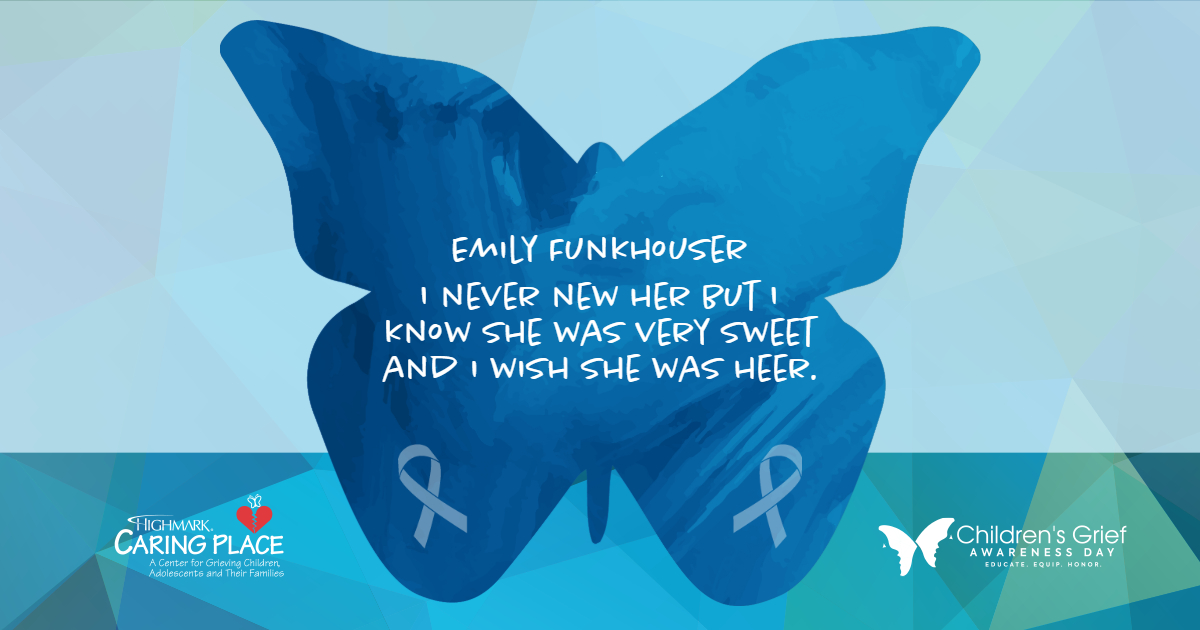 Butterfly dedicated to Emily Funkhouser - Illuminating HOPE