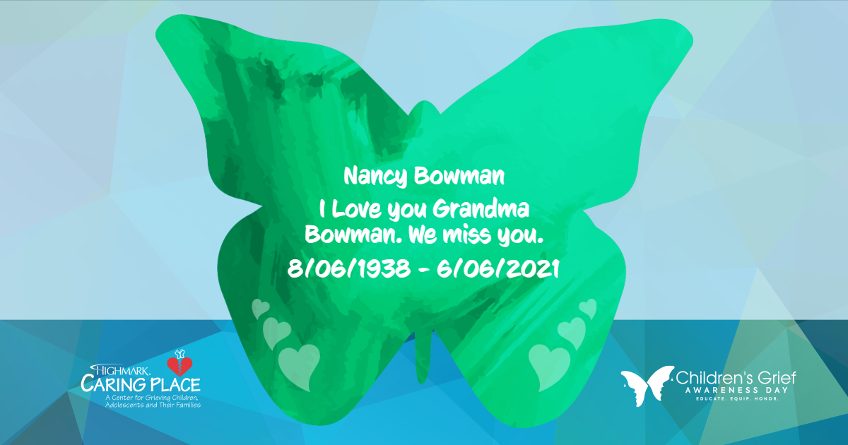 Butterfly dedicated to Nancy Bowman - Illuminating HOPE