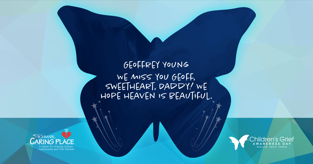 Butterfly dedicated to Geoffrey Young - Illuminating HOPE