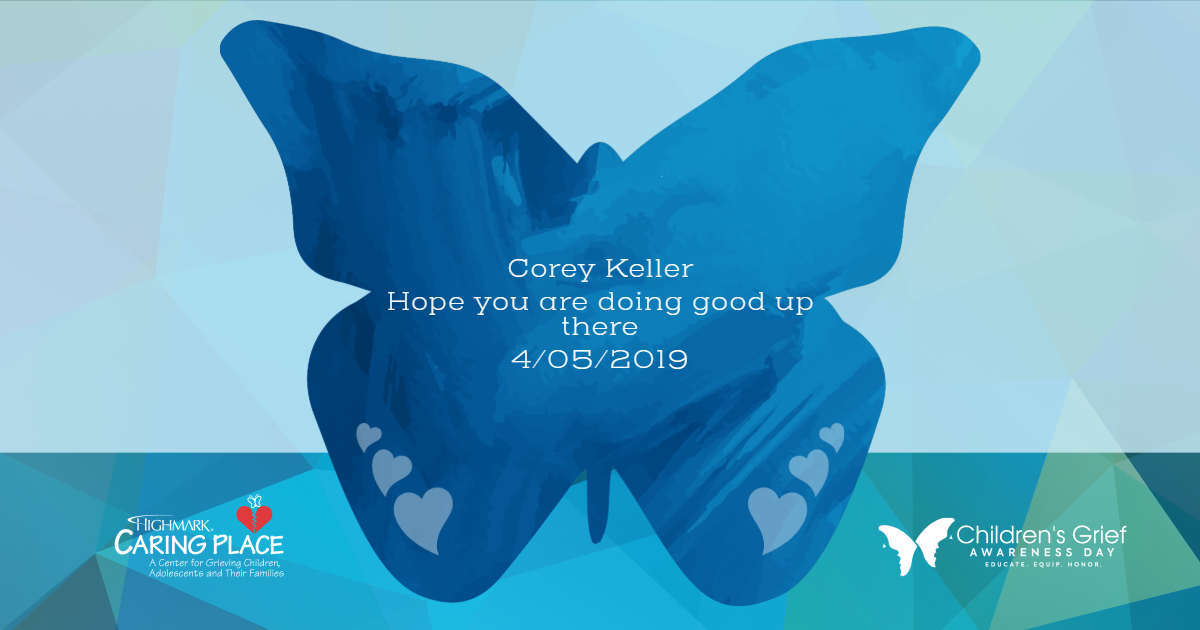 Butterfly dedicated to Corey Keller - Illuminating HOPE